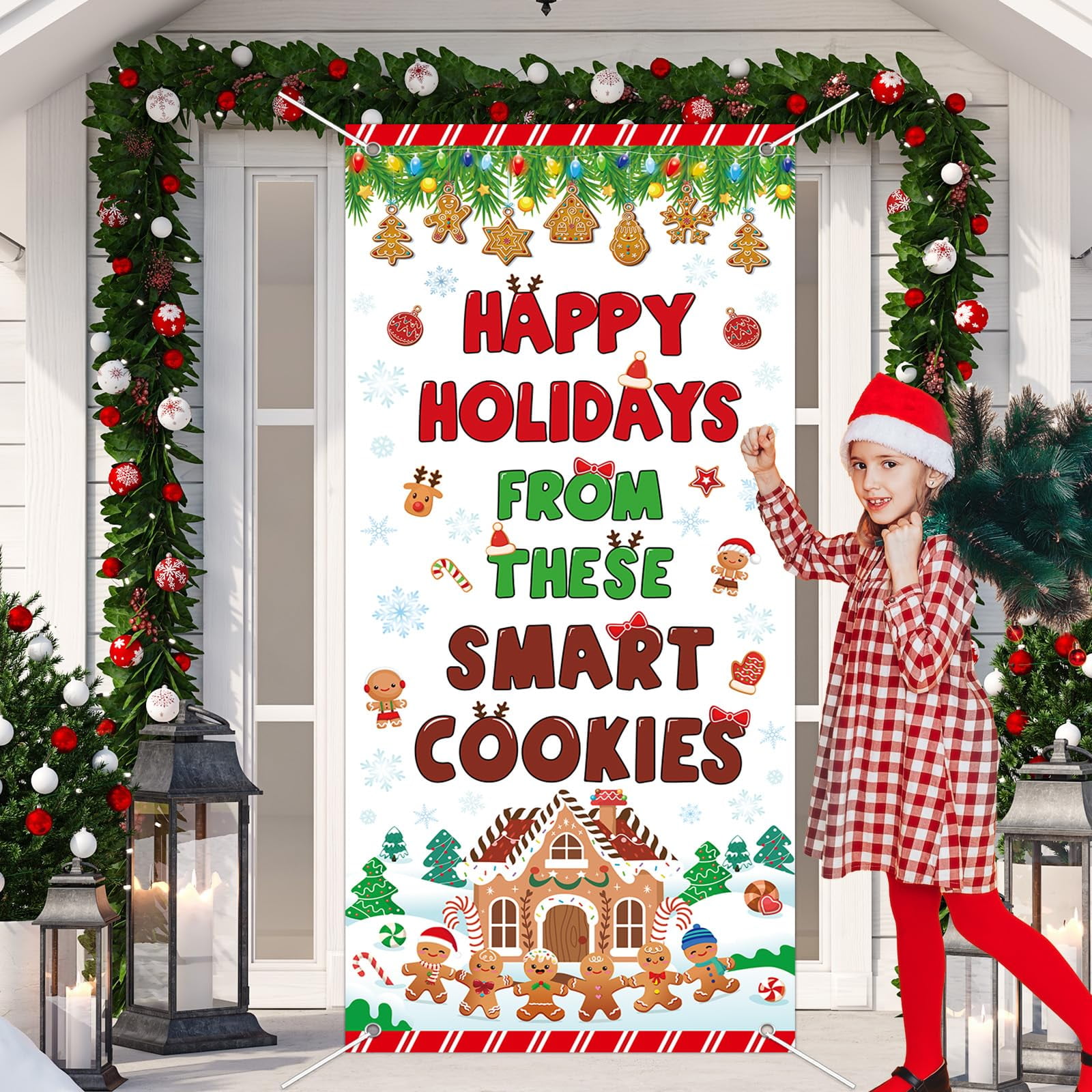 Wiooffen Christmas Classroom Door Cover Decoration Winter Christmas ...