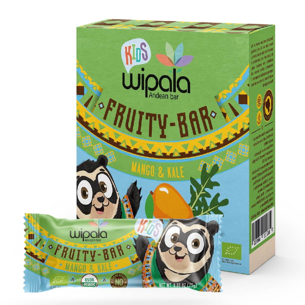 Wipala Kids Mango Kale Fruity Bars, Organic, Vegan, Gluten Free, 12 Ct ...