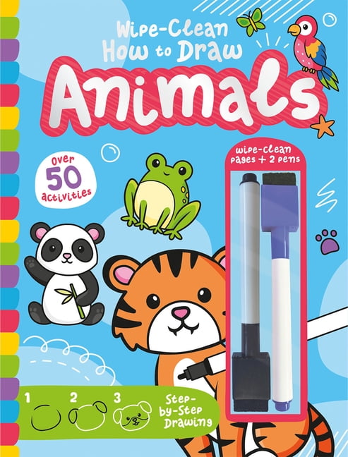 Wipe-Clean How to Draw Wipe-Clean How to Draw Animals, (Hardcover ...