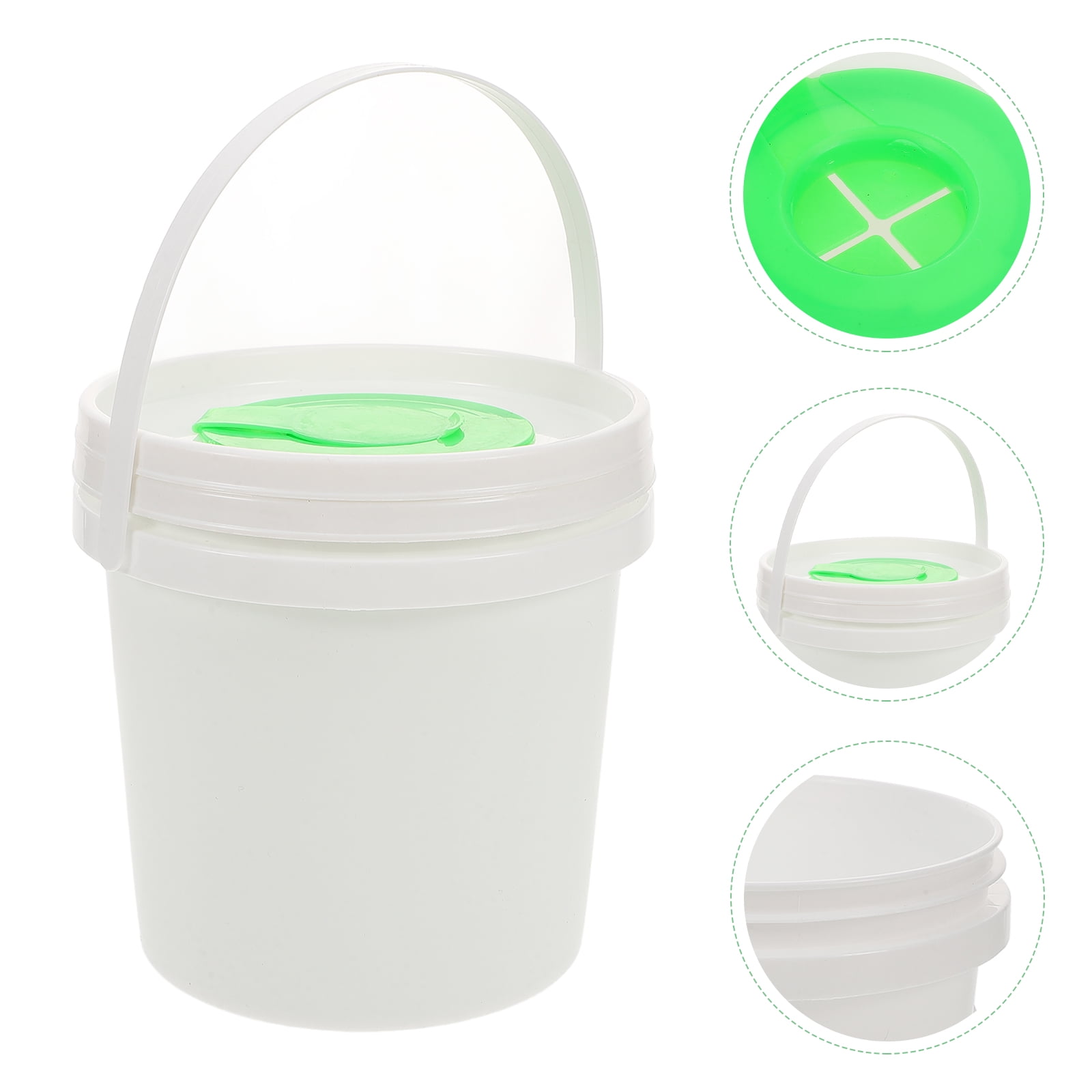 Wipe Dispenser, Cleaning Wipes Organizer Bucket With Lid Reusable Wipes ...
