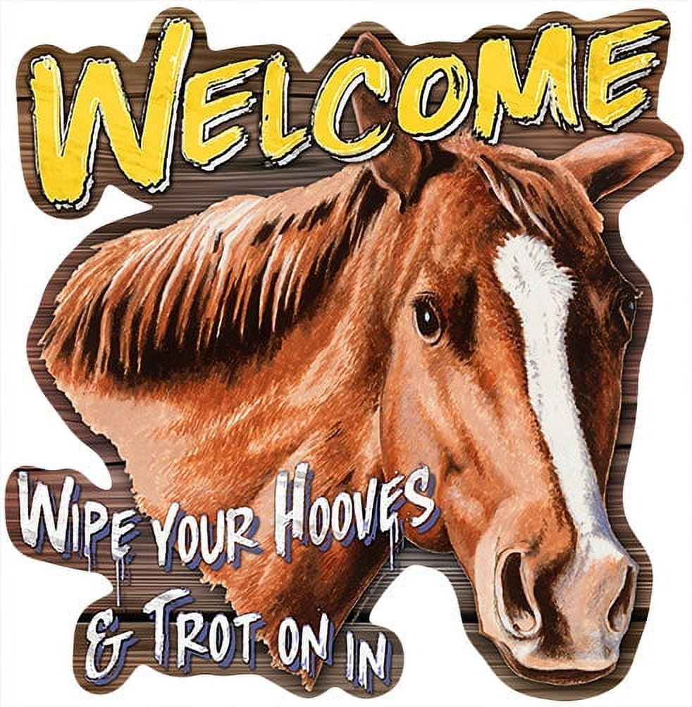 Wipe Your Hooves Novelty Sign | Indoor/Outdoor | Funny Home Décor for ...