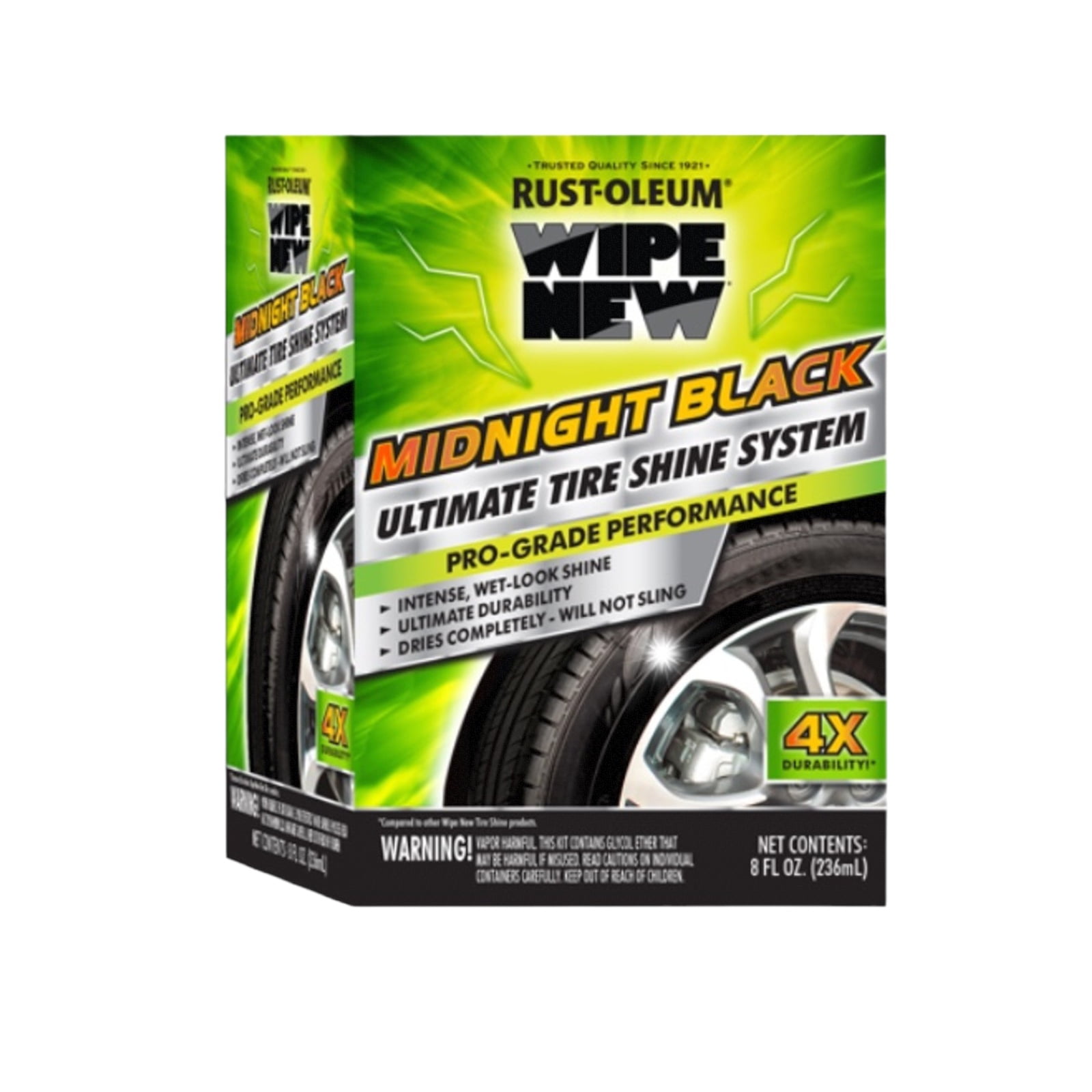 Wipe New Midnight Black Ultimate Tire Shine System, 8 fl. oz, - Walmart.com