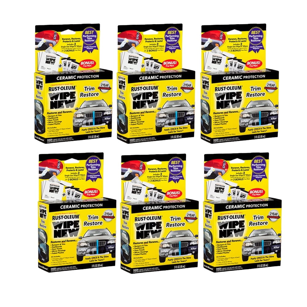 Wipe New - Trim Restorer Car Interior Exterior Protect Shine Wipe-On ...