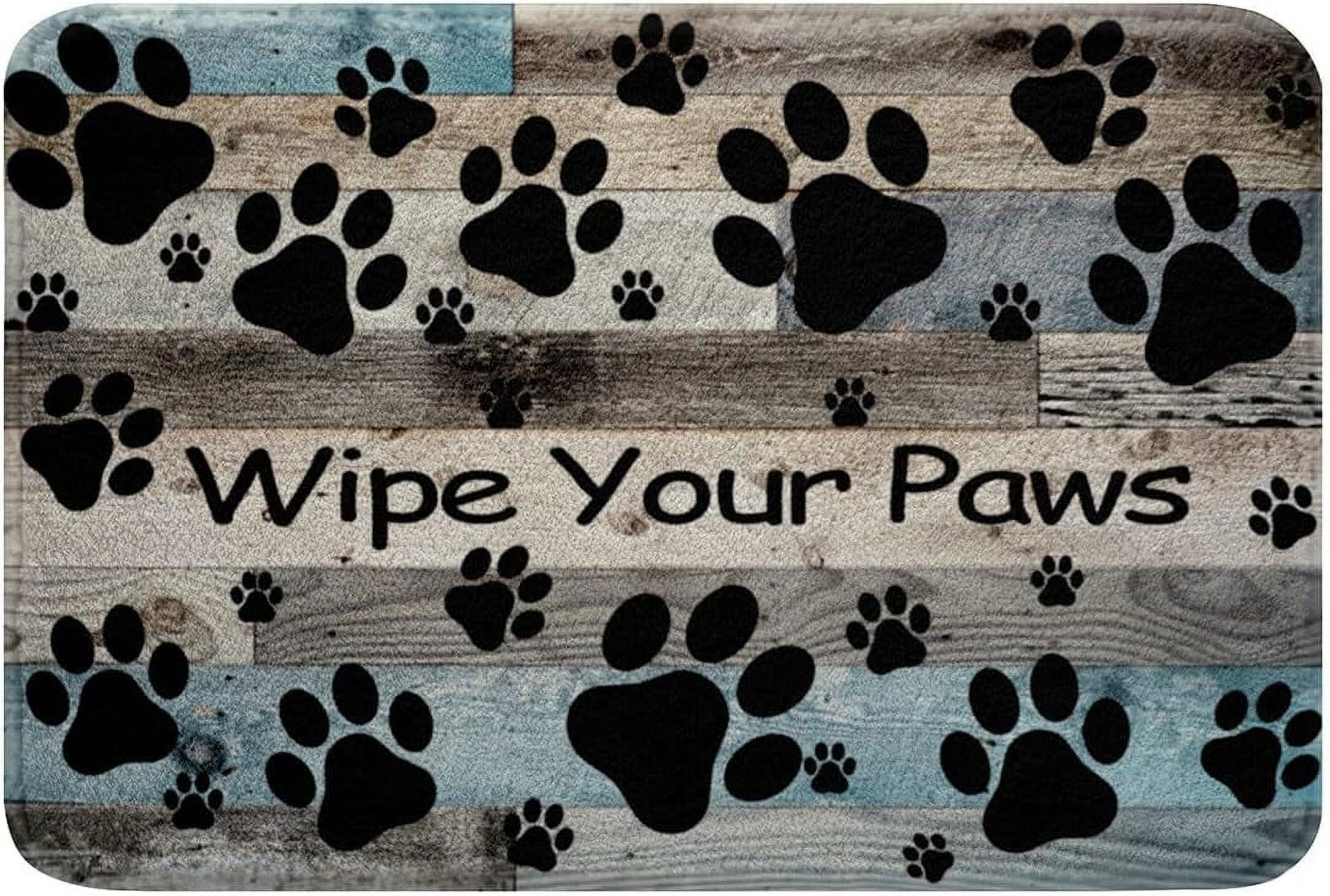 Wipe Your Paws Door Mat, Absorbent Dirt Trapper Washable Indoor Outdoor ...