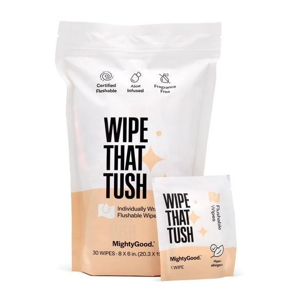 Wipe That Tush On-The-Go Flushable Wipes - 1 Pack of 30 Individually ...