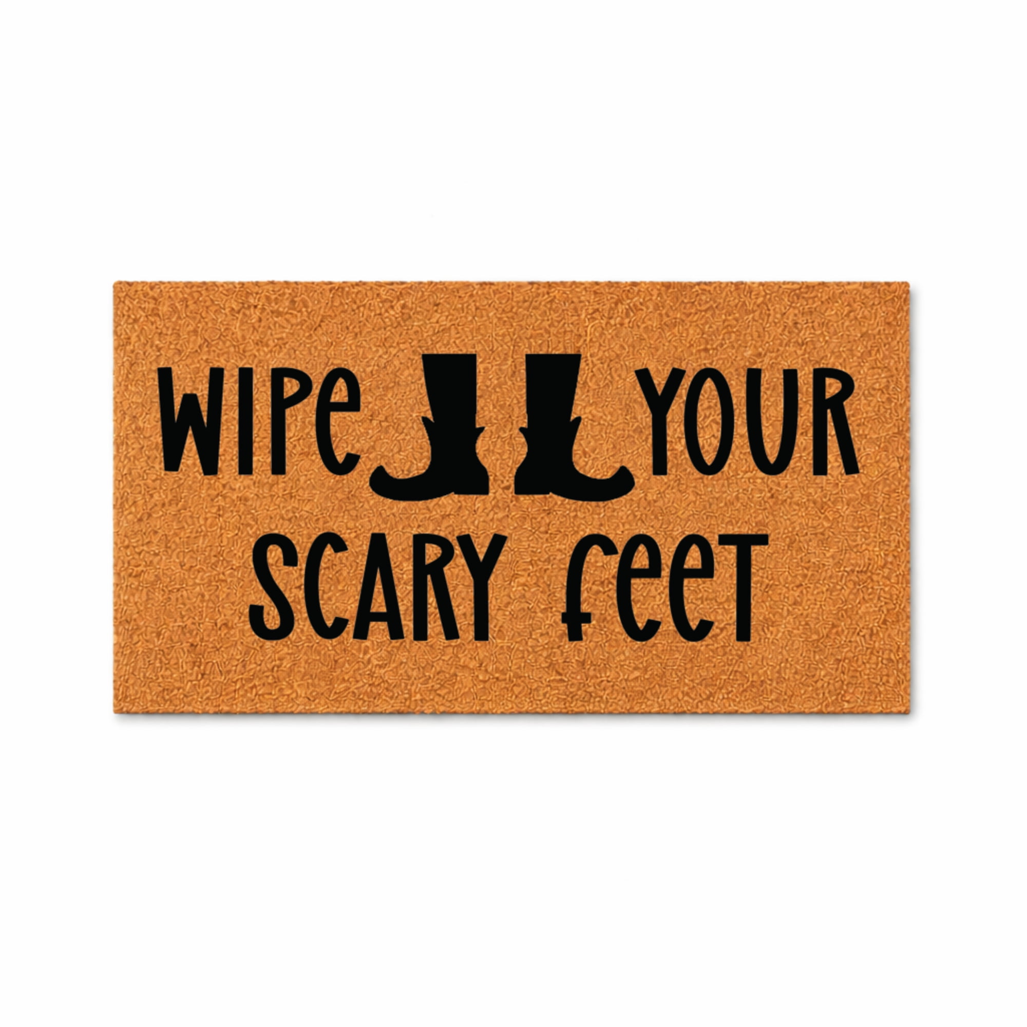 Wipe Your Scary Feet Doormat, Halloween Welcome Mat, Funny Front Door ...