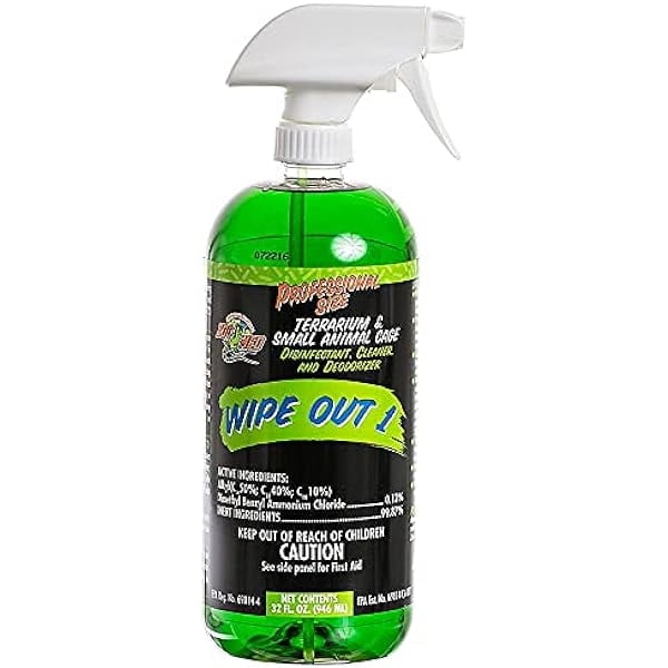 Wipeout Reptile Terrarium Cleaner (32oz) - with Attached FENG20 Pro-Tip ...