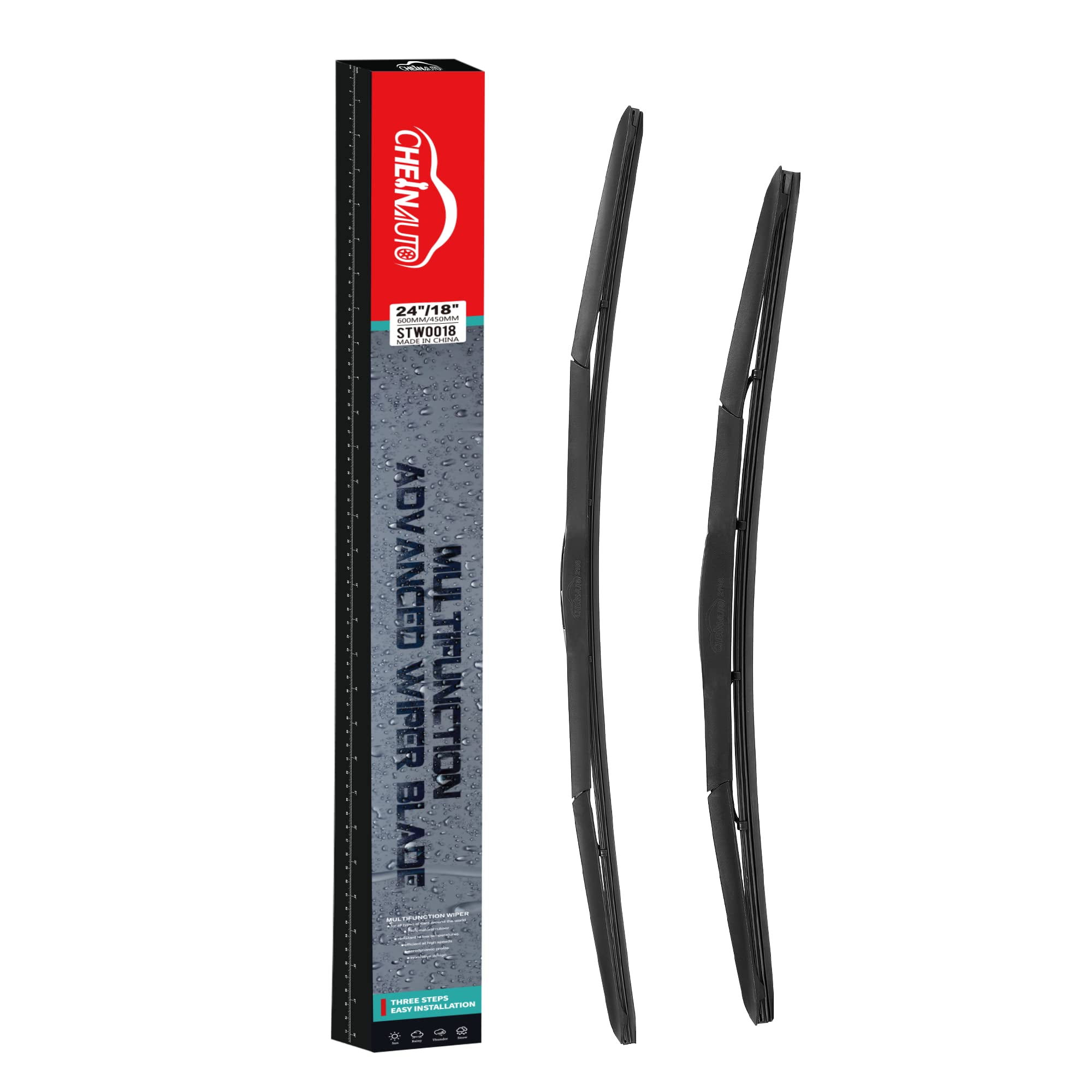 Wiper Blades, 26"+18" Front Automotive Replacement Windshield Wiper ...