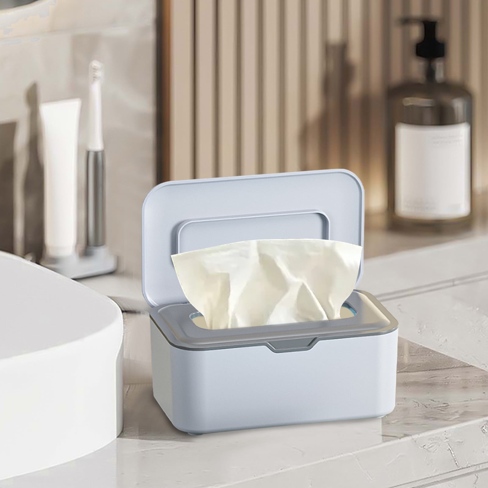 Wipes Dispenser, Holder Storage Box With Cover For Storing And ...