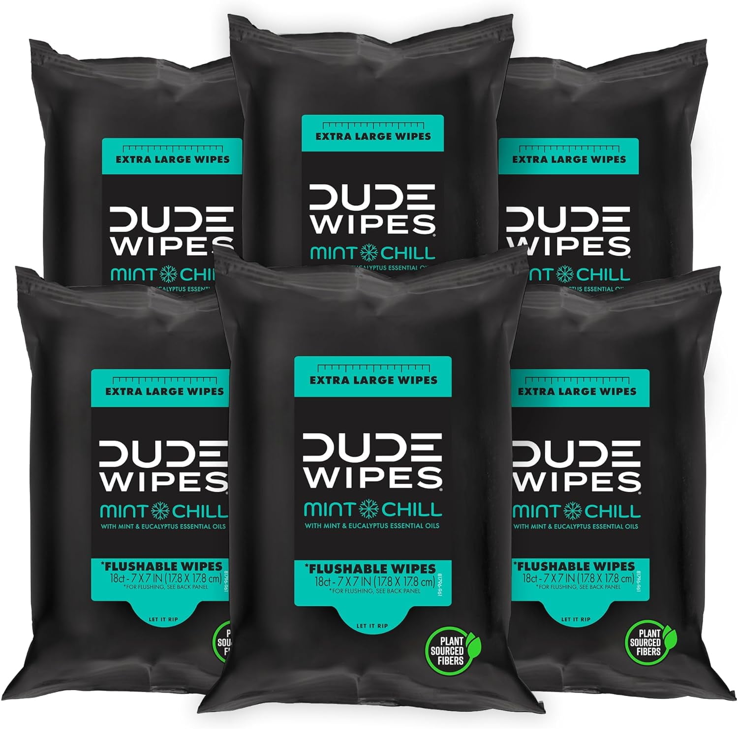 Wipes - Flushable Wipes Travel Pack - 6 Pack, 108 Count - Mint Chill ...