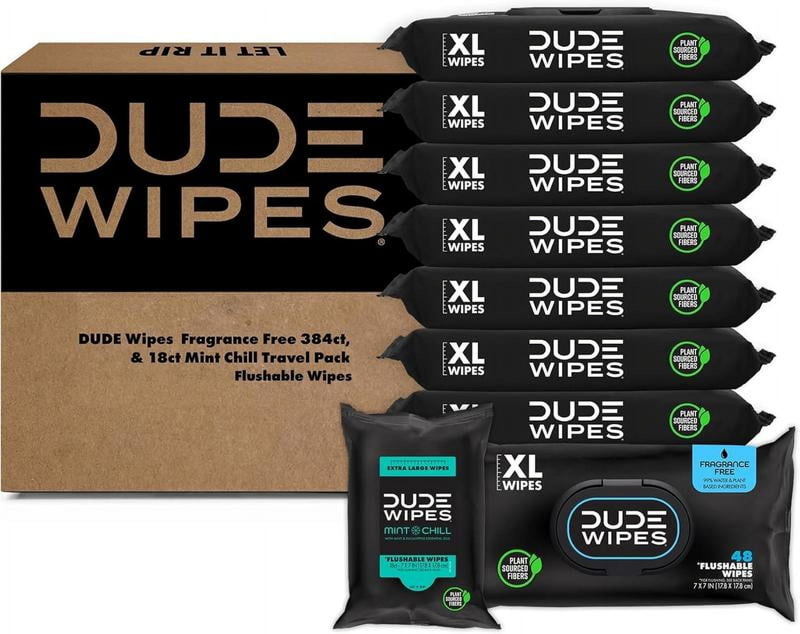 Wipes - Flushable Wipes - Unscented 8 Pack + Mint, 402 Ct.- XL Wipes ...