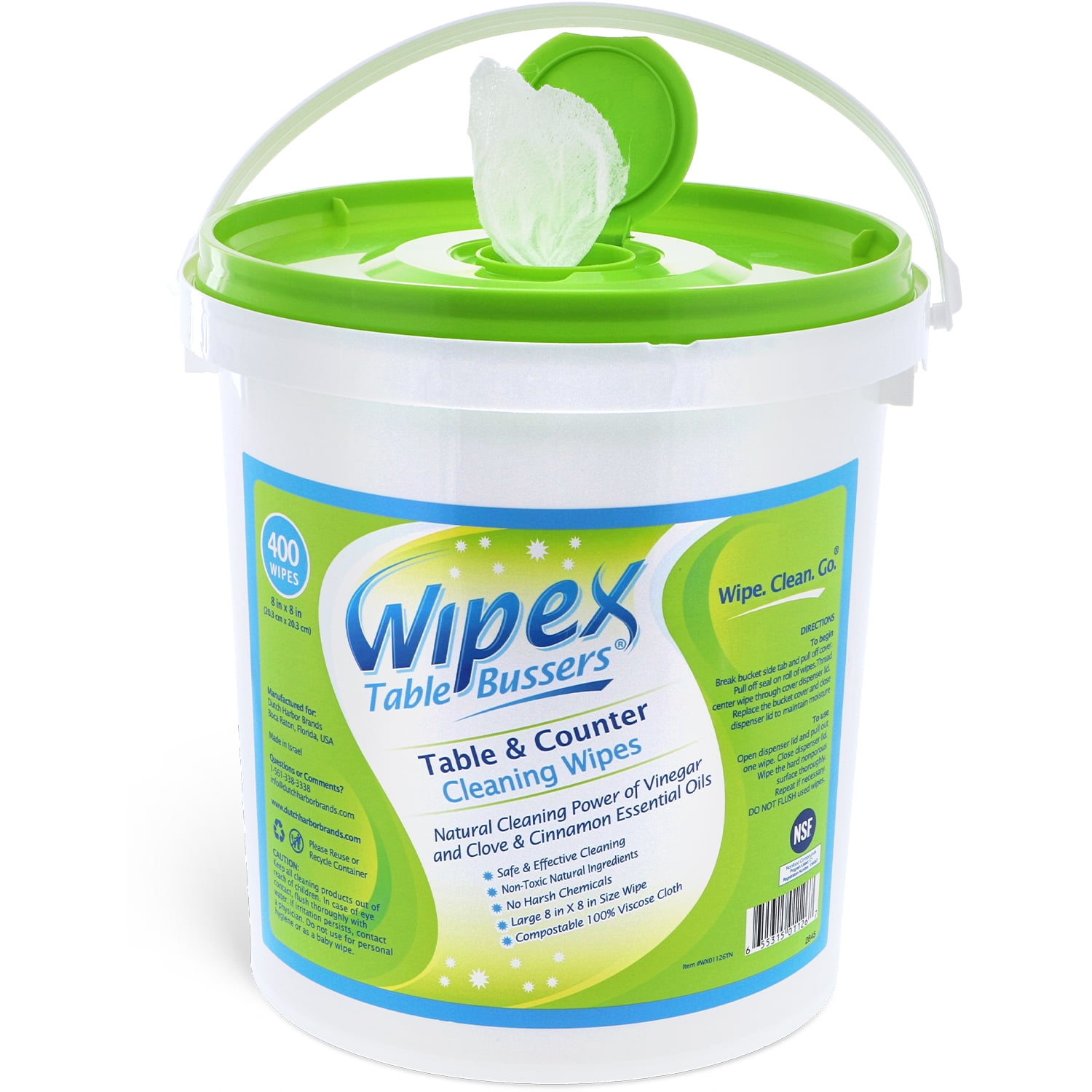 Wipex Natural Table & Counter Cleaning Wipes with Vinegar, Cinnamon ...