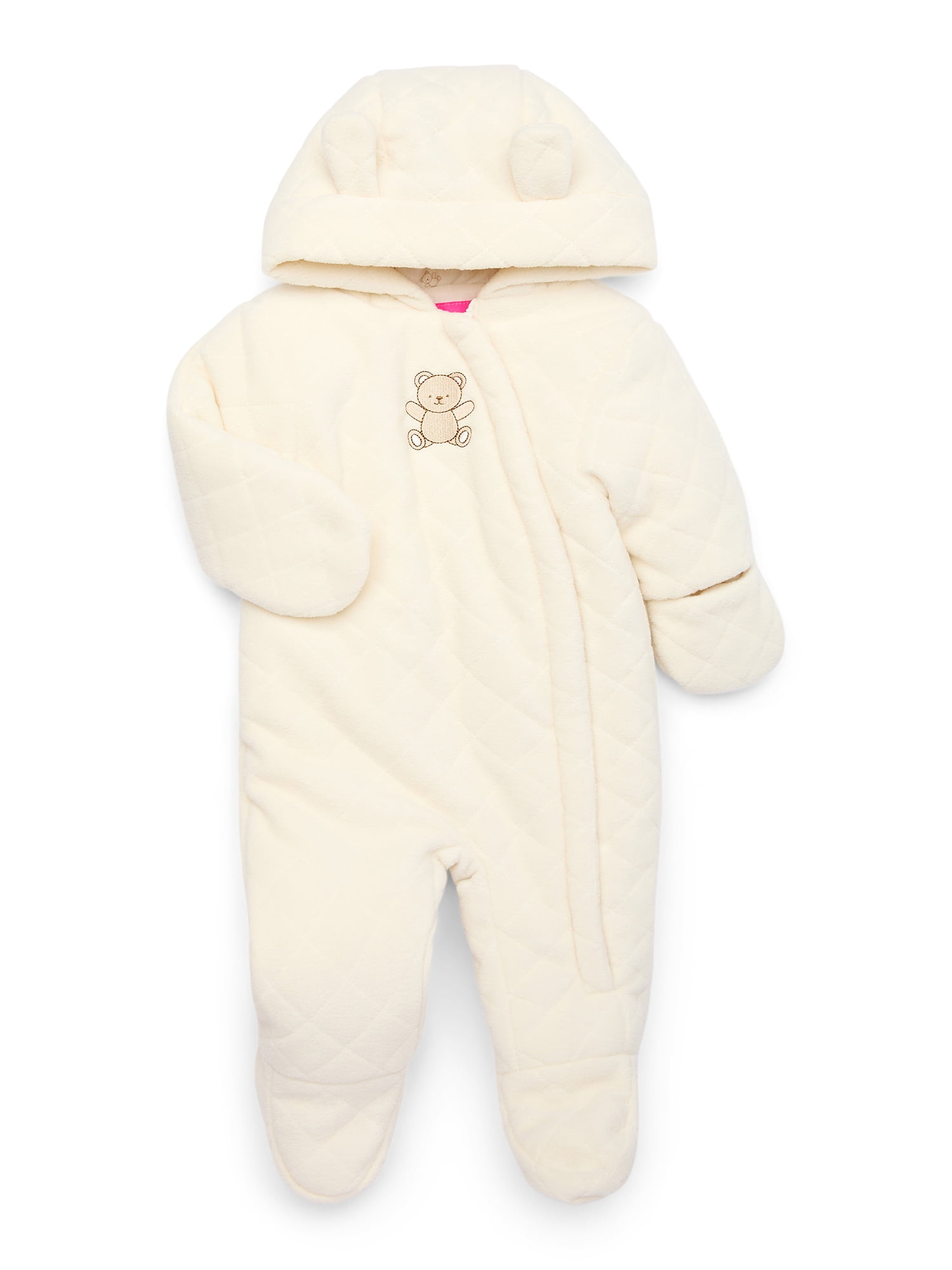 Wippette Baby Fleece Snow Pram with Bear Embroidery, Sizes 0M-9M ...