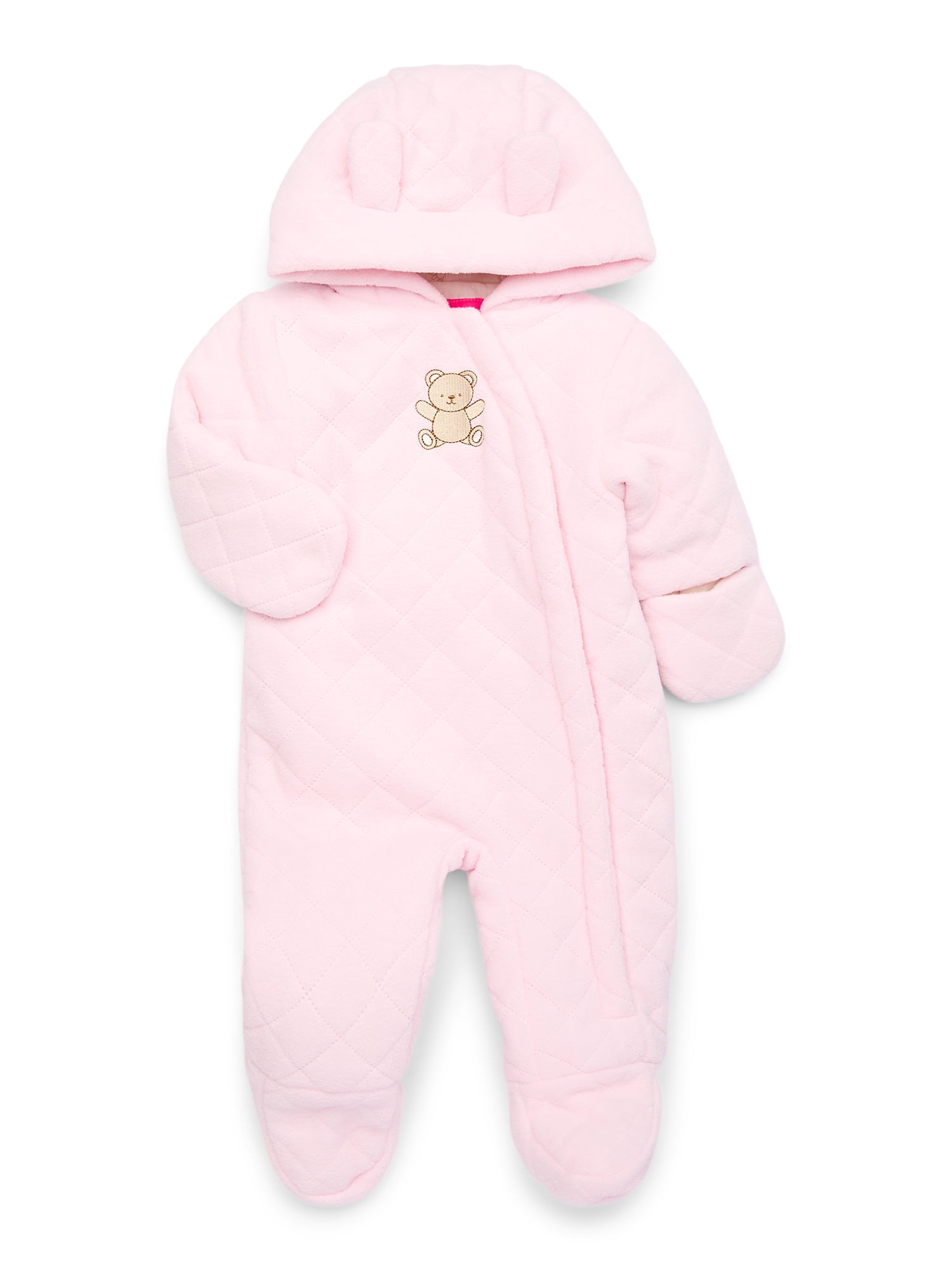 Wippette Baby Fleece Snow Pram with Bear Embroidery, Sizes 0M-9M ...