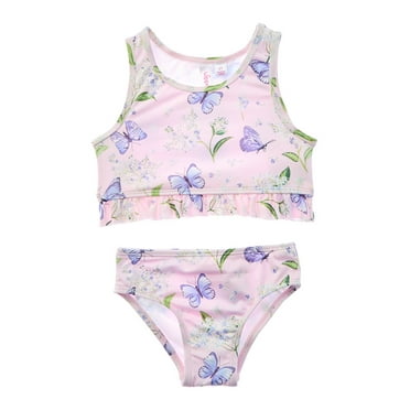 Bluey Girls Spaghetti Strap Tankini Swimsuit with UPF 50, Sizes 4/5-7/8 ...