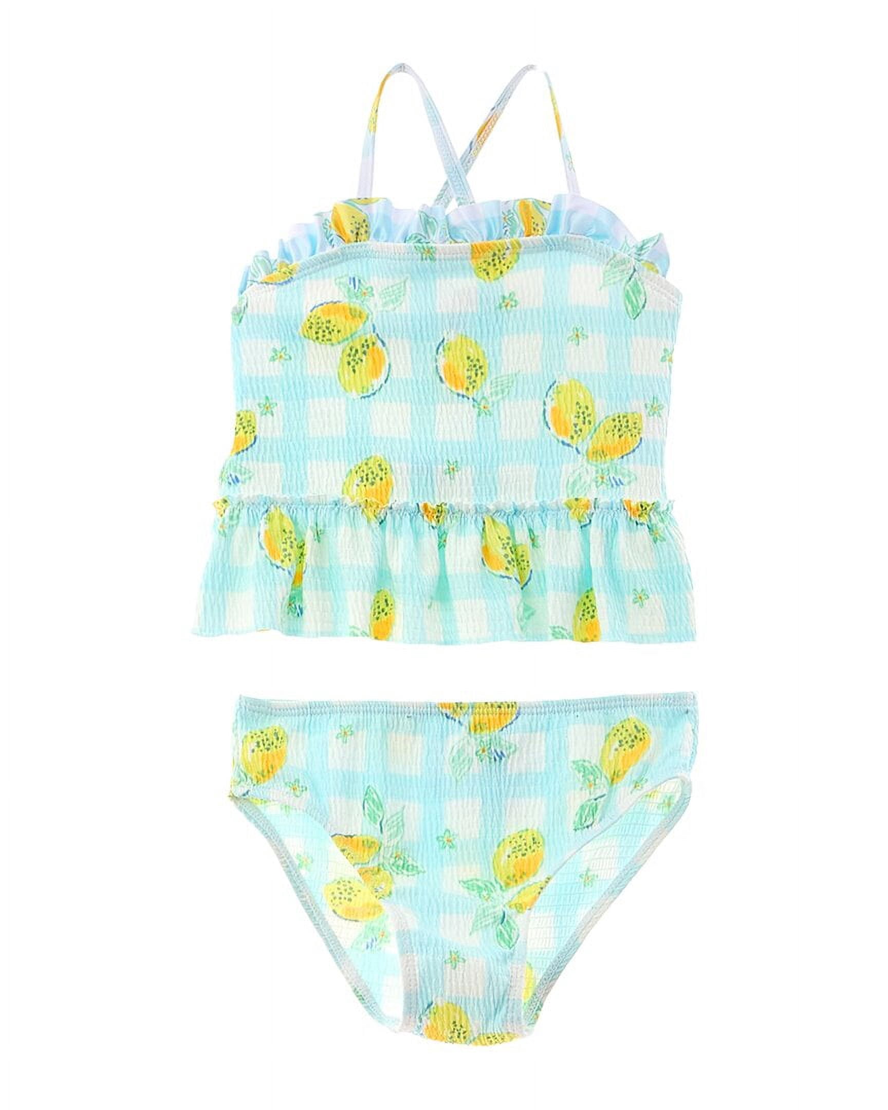 Wippette girls 2pc Tankini Swim Set, 4T, Yellow - Walmart.com