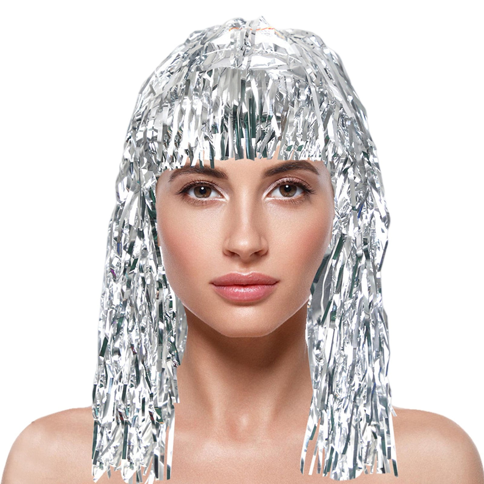 Wipya Colorful Fringe Wig with Sparkle Festival Hairpiece for Concerts ...