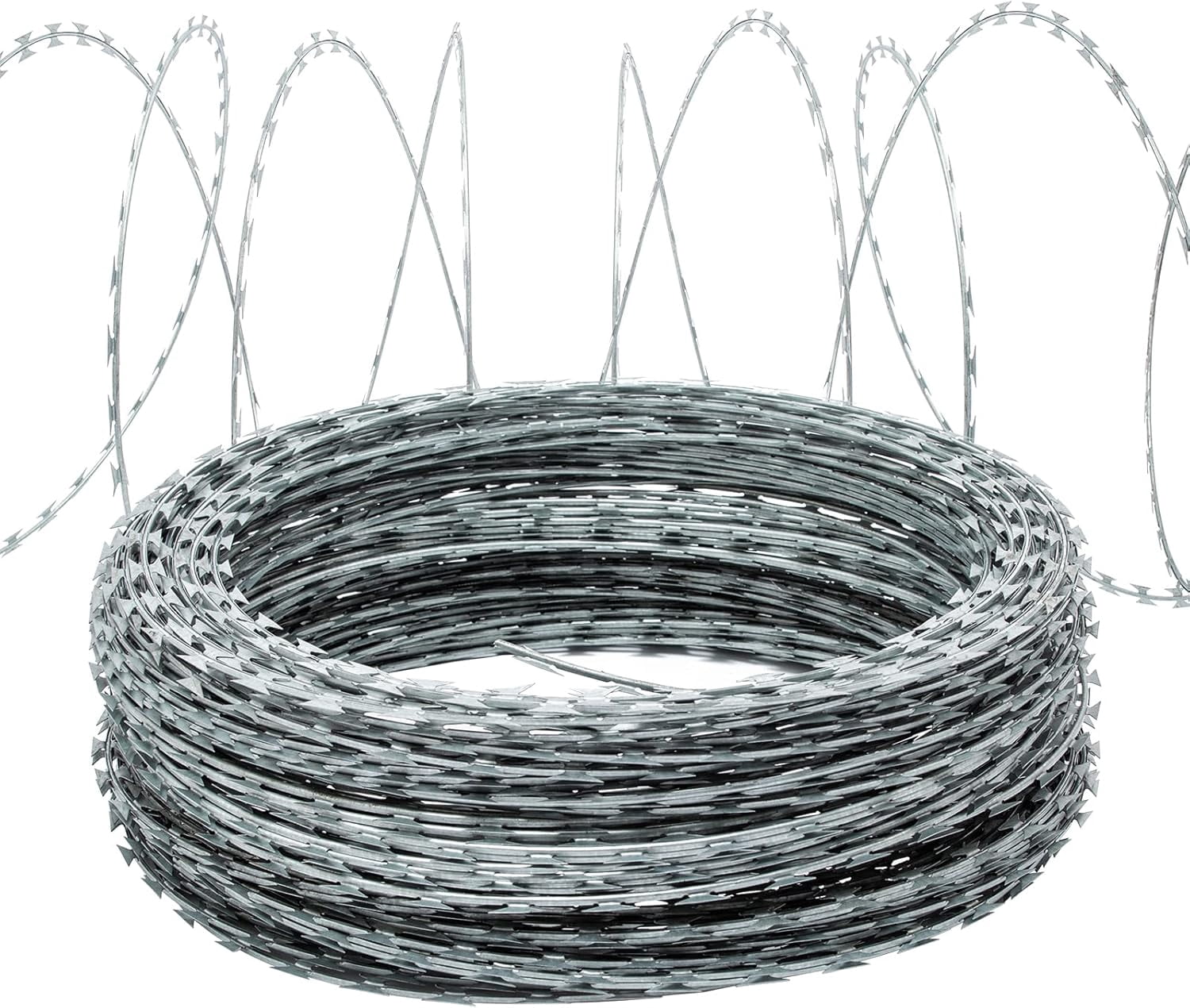 Wire 150FT Galvanized Barbed Wire Wire Fence Stretched Ribbon Barbed ...