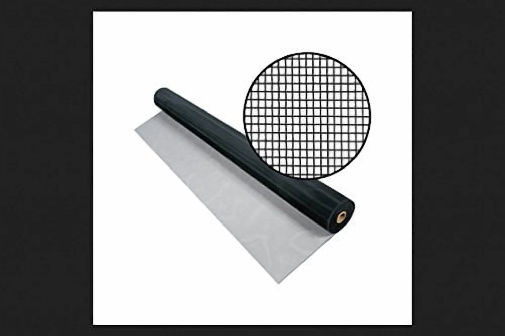 Wire 32 in. W x 100 ft. L Black Aluminum Insect Screen Cloth (1 Roll of ...