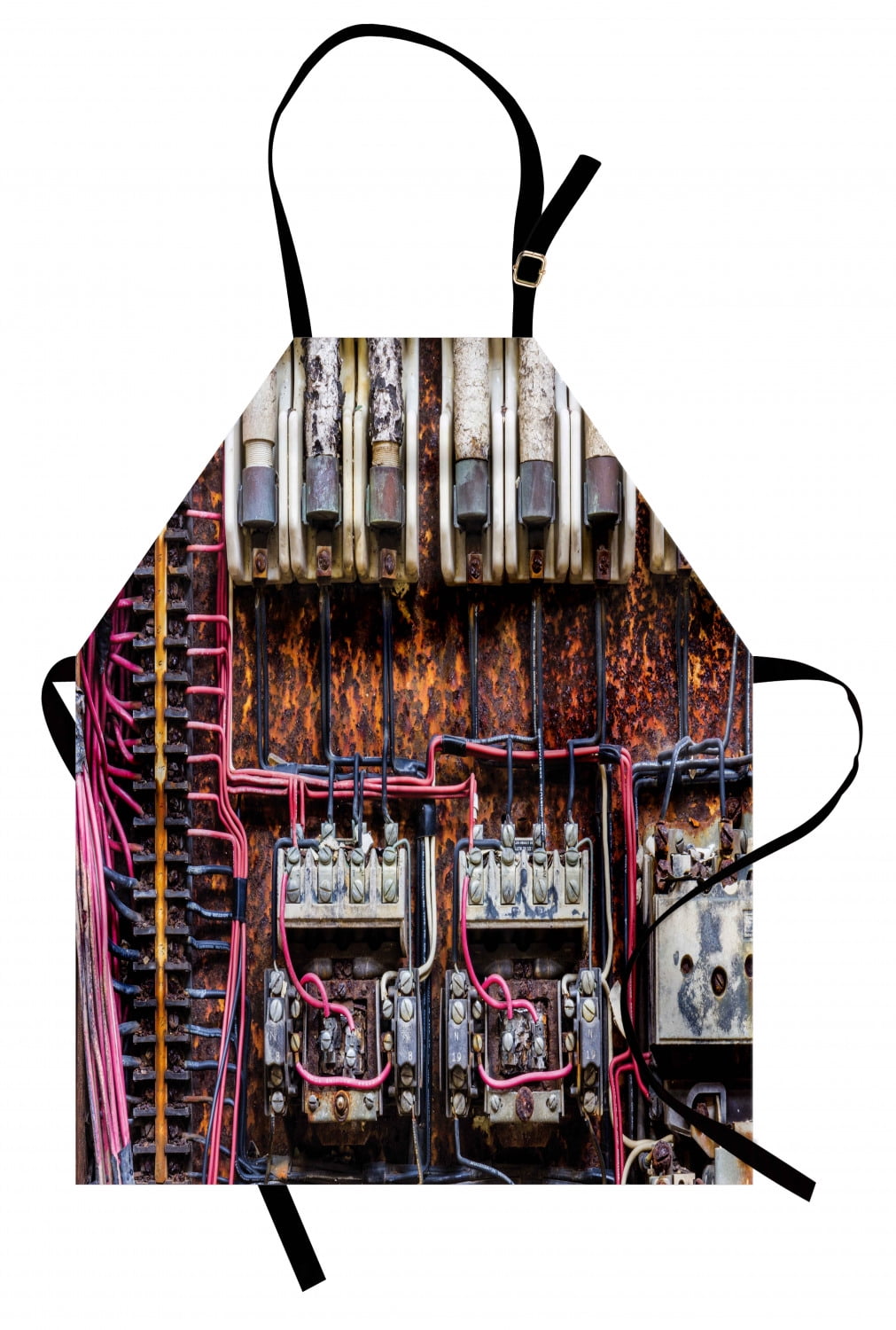 Wire Apron Old Rusted Electrical Panel with Fuses and Contacts in ...