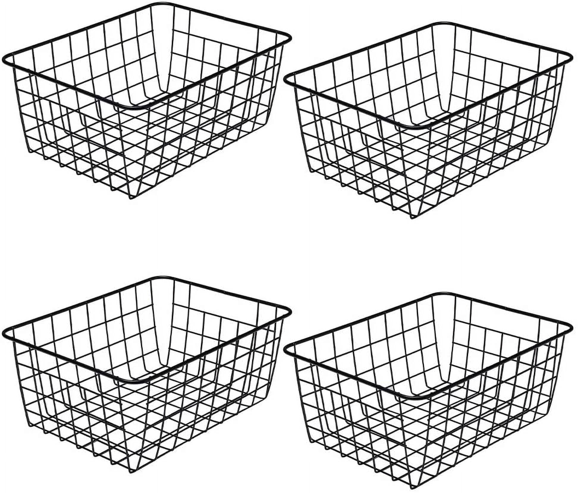 Wire Baskets with Handles, Wire Storage Organizer Baskets, Household ...