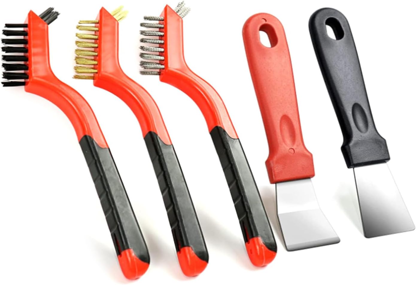 Wire Brush Kit 5pcs Stainless Steel/Brass/Nylon Brushes for Cleaning ...