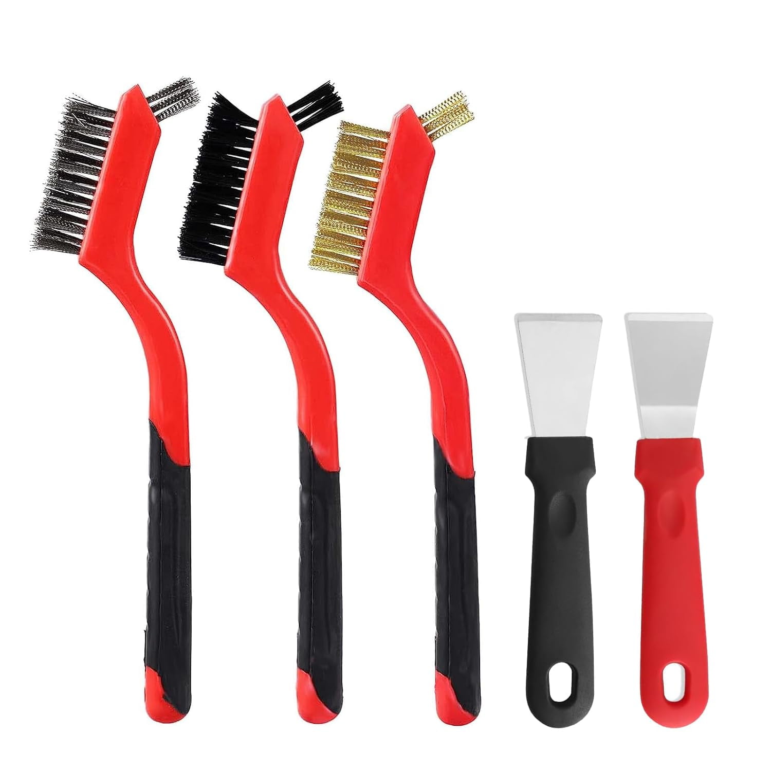 Wire Brush Set,Gas Stove Brass Scraper Cleaning Brush,Wire Brush for ...