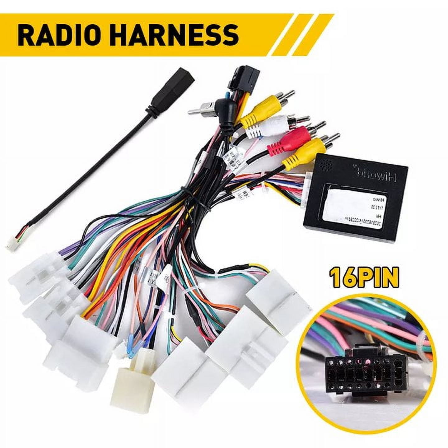 Wire Cable Plug Adapter Harness for Aftermarket Radio, Standardized ...