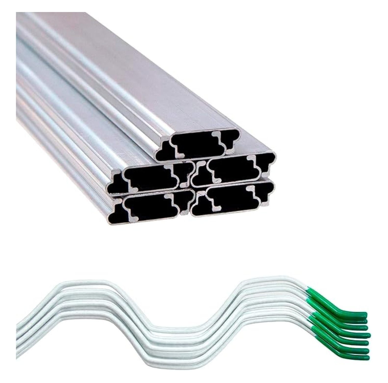 Wire and Channel Kit | 1" x 6.5' Aluminum Greenhouse Channel with 6.5 ...