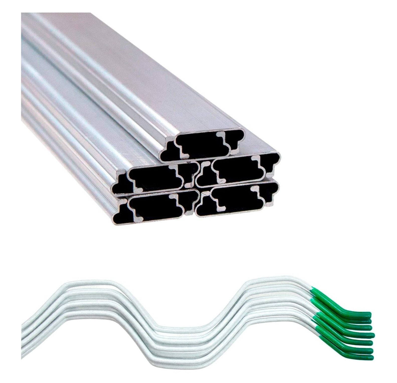 Wire and Channel Kit | 1" x 6.5' Aluminum Greenhouse Channel with 6.5 ...
