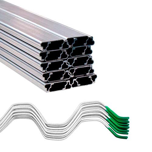 Wire and Channel Kit | 1" x 6.5' Aluminum Greenhouse Channel with 6.5 ...