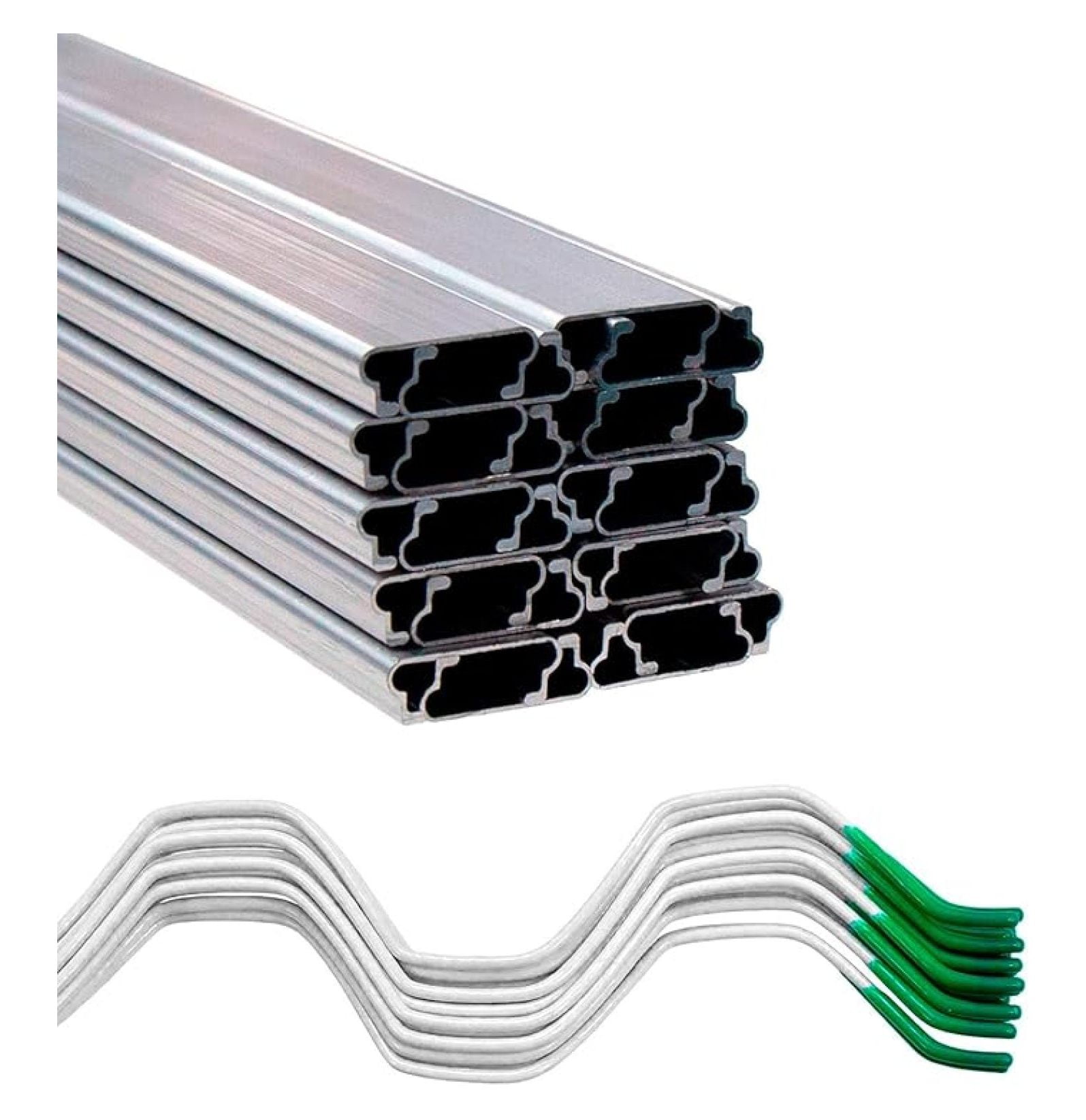 Wire and Channel Kit | 1" x 6.5' Aluminum Greenhouse Channel with 6.5 ...
