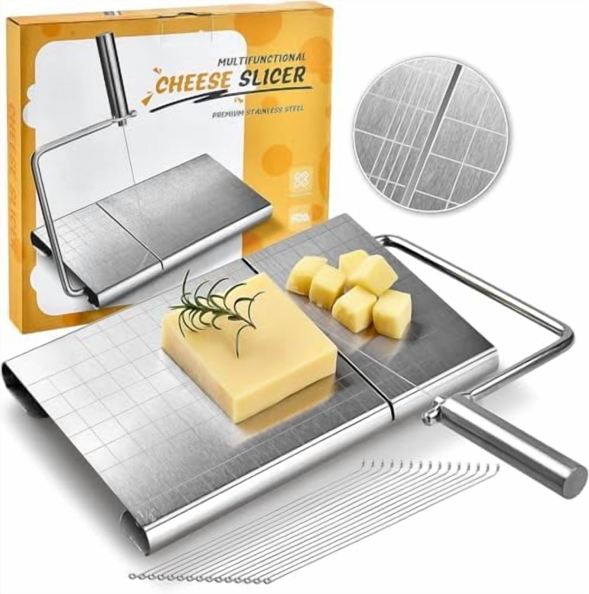 Wire Cheese Slicer for Block Cheese Heavy Duty, Multifunctional ...
