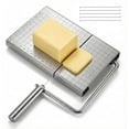 Wire Cheese Slicer with Measuring Grid Board – Adjustable Cheese Cutter ...