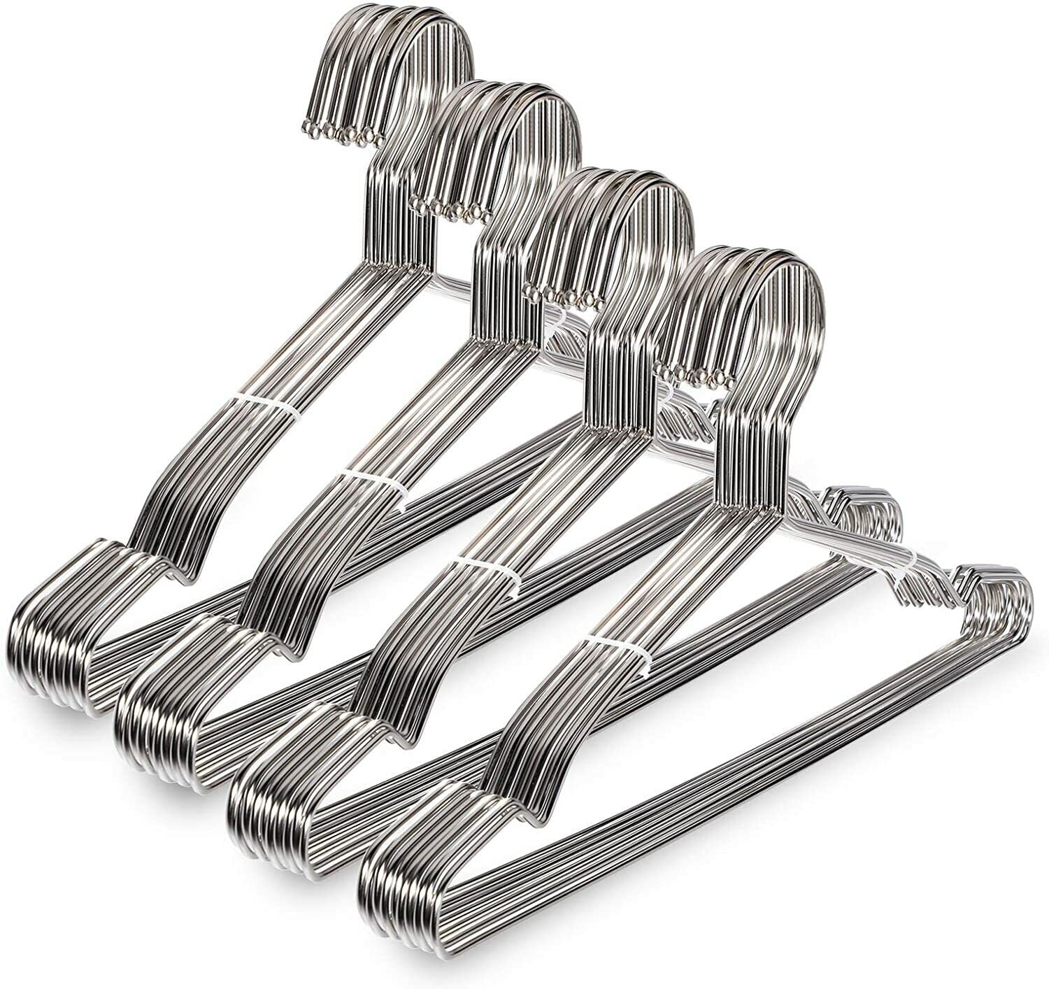 Wire Coat Hangers Strong Heavy Duty Stainless Steel Metal Hanger 10 20 ...