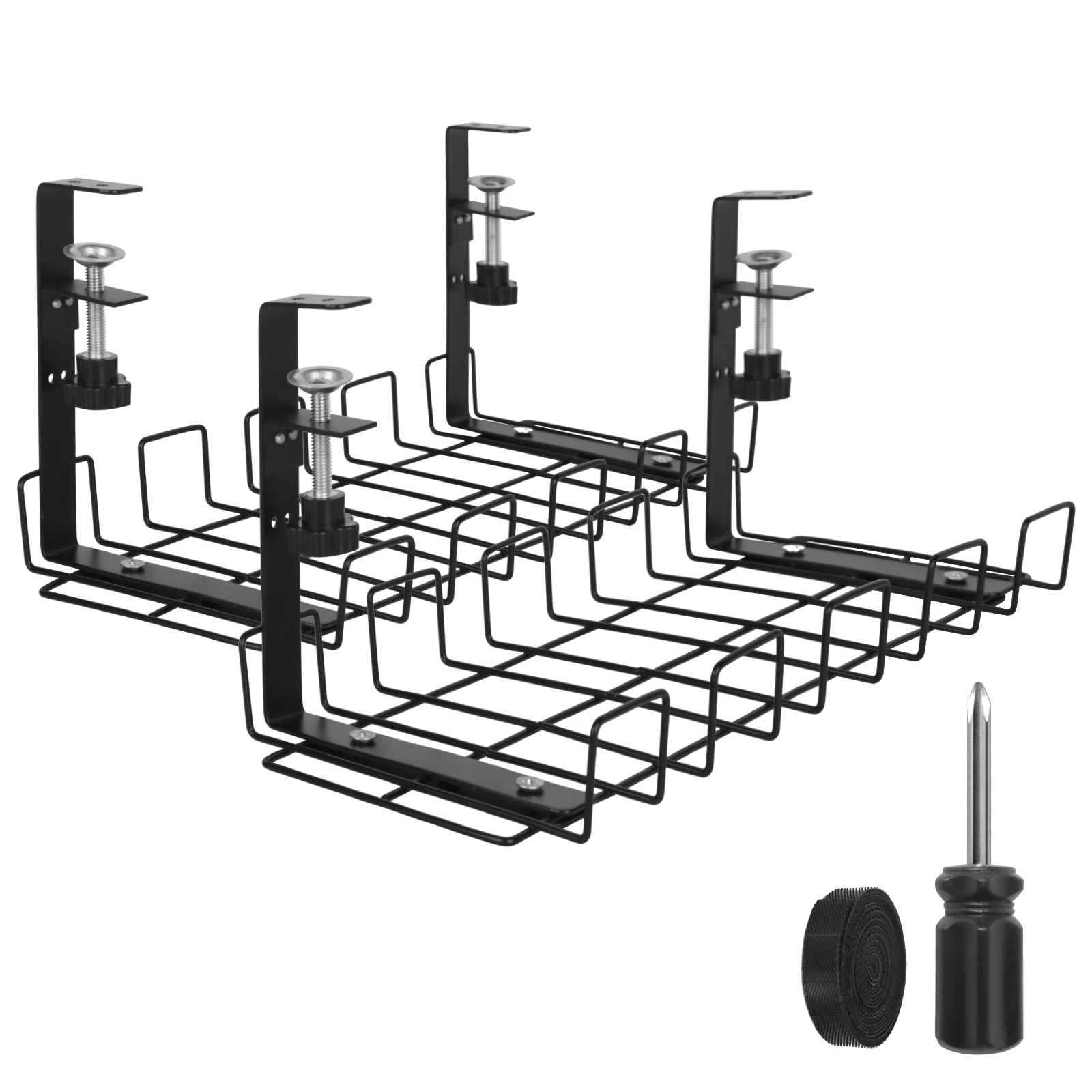 Wire Collection Basket for Computer Desk with 2 Mounting Screws and Non ...