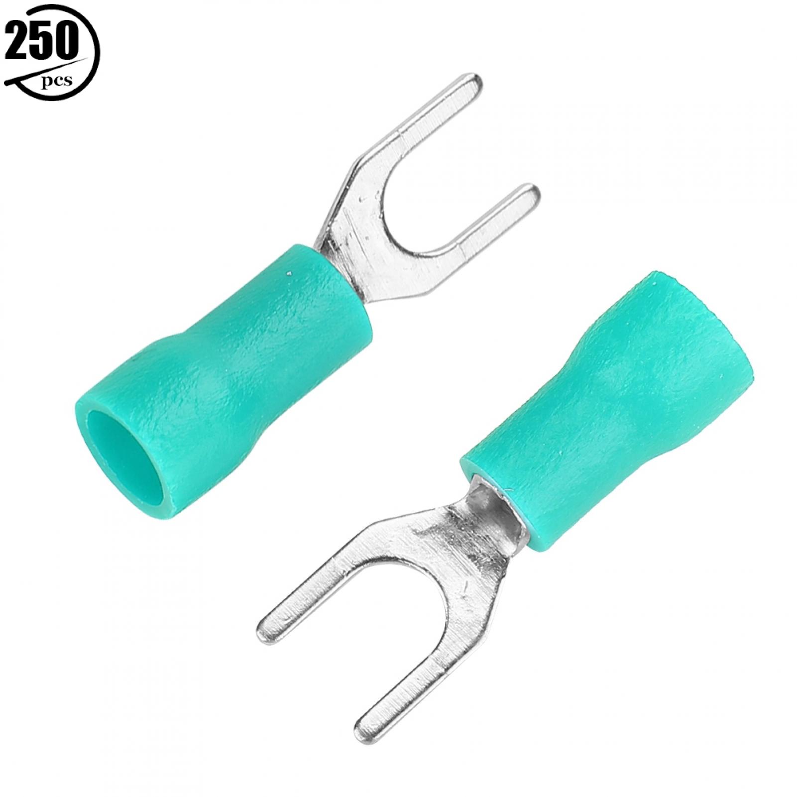 Wire Connectors, 250pcs Insulated Electrical Wire Terminals Crimp Fork ...