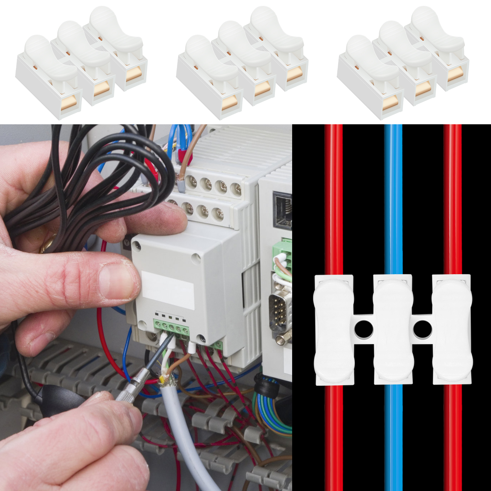 Wire Connectors Spring Loaded Quick Connectors for PVC with Copper ...