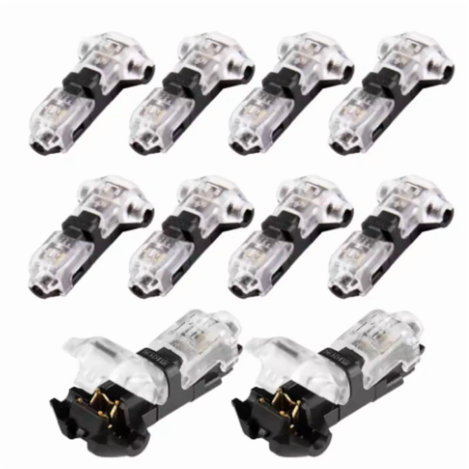 Wire Connectors Terminal Block No Stripping T-Shape 2 Pin 2 Way Wire ...