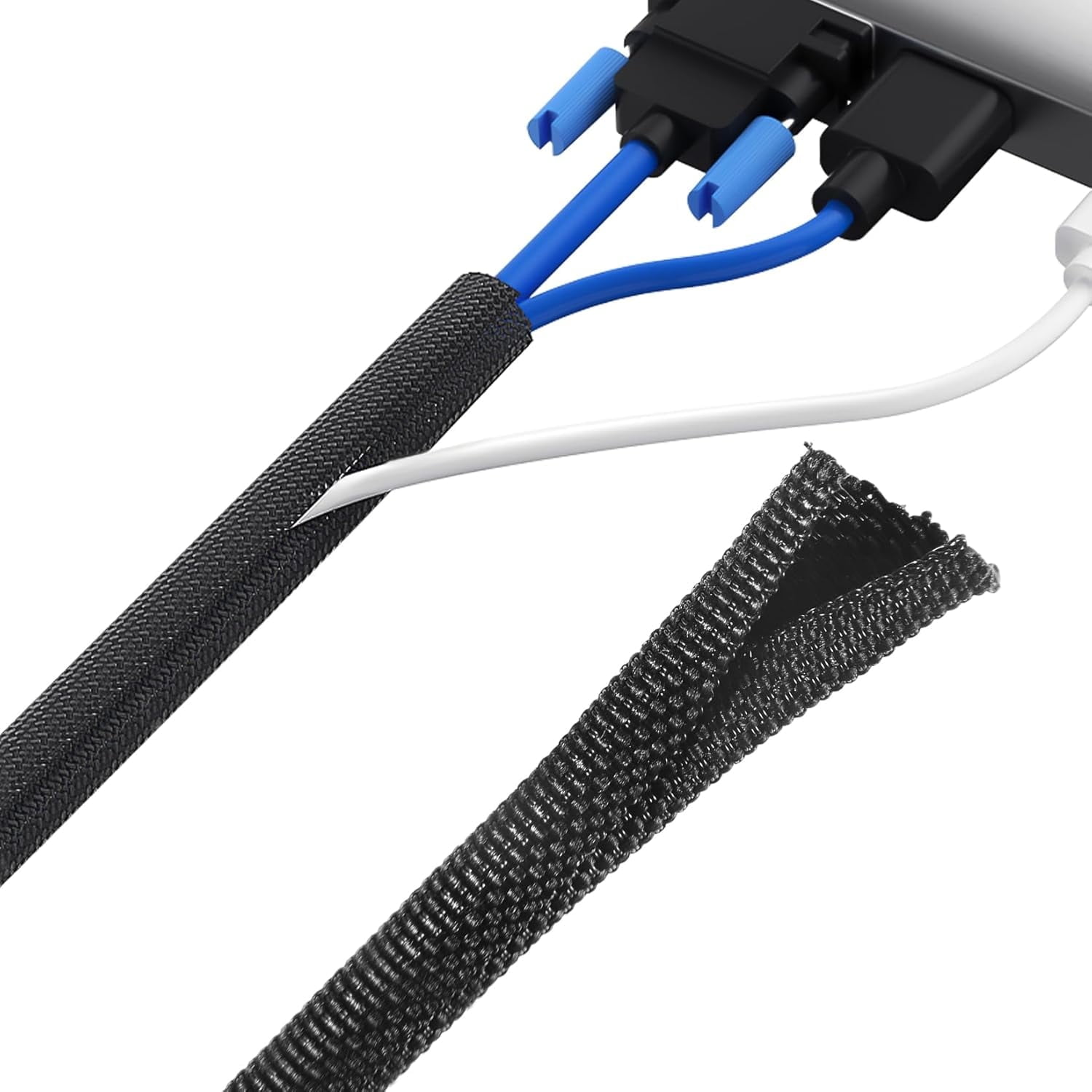 Wire Cord Protector, Wire Loom Tubing, Cable Sleeve Split Sleeving for ...