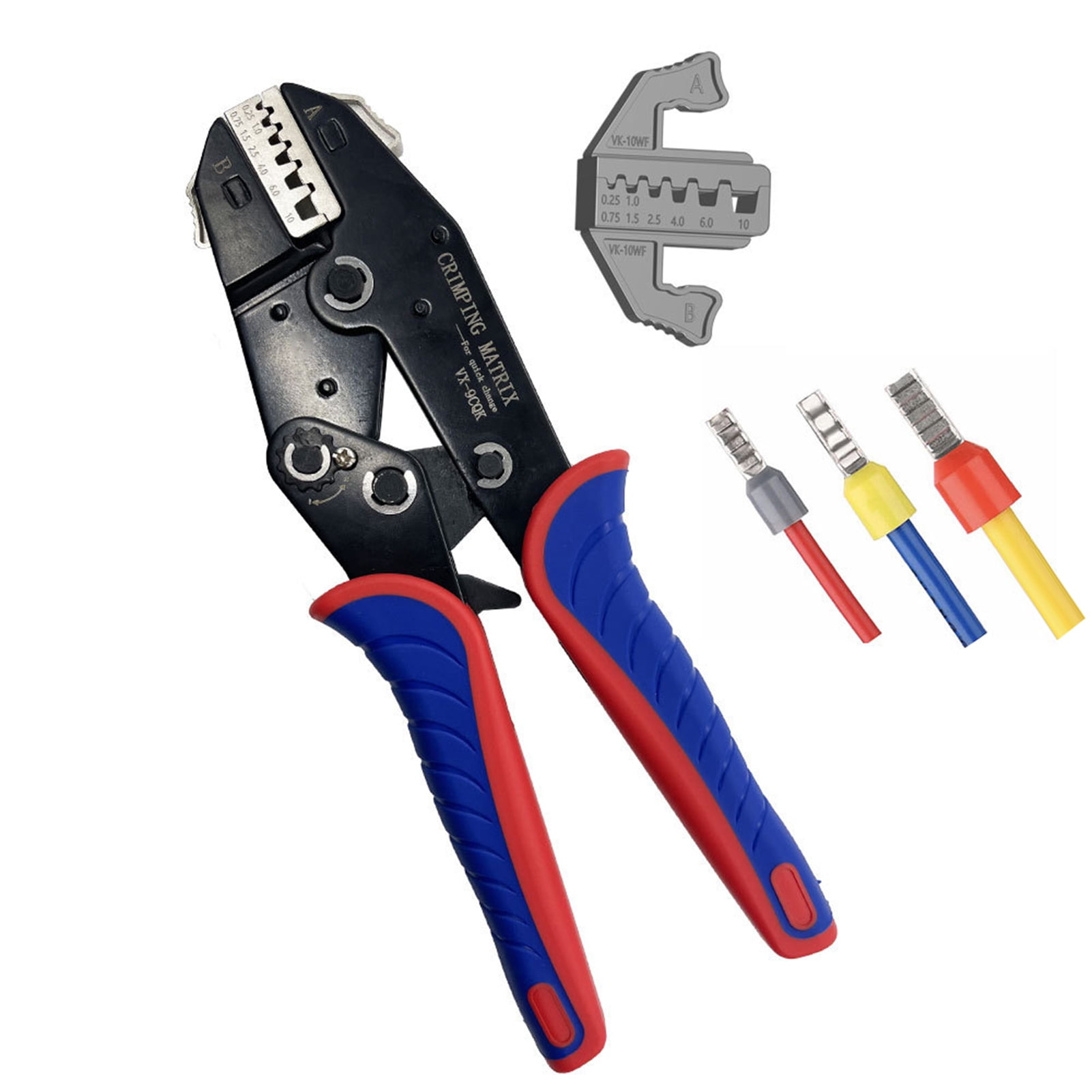 Wire Crimping Tool 0.25-10mm² 23-7 AWG Multifunction Ratcheting Wire ...