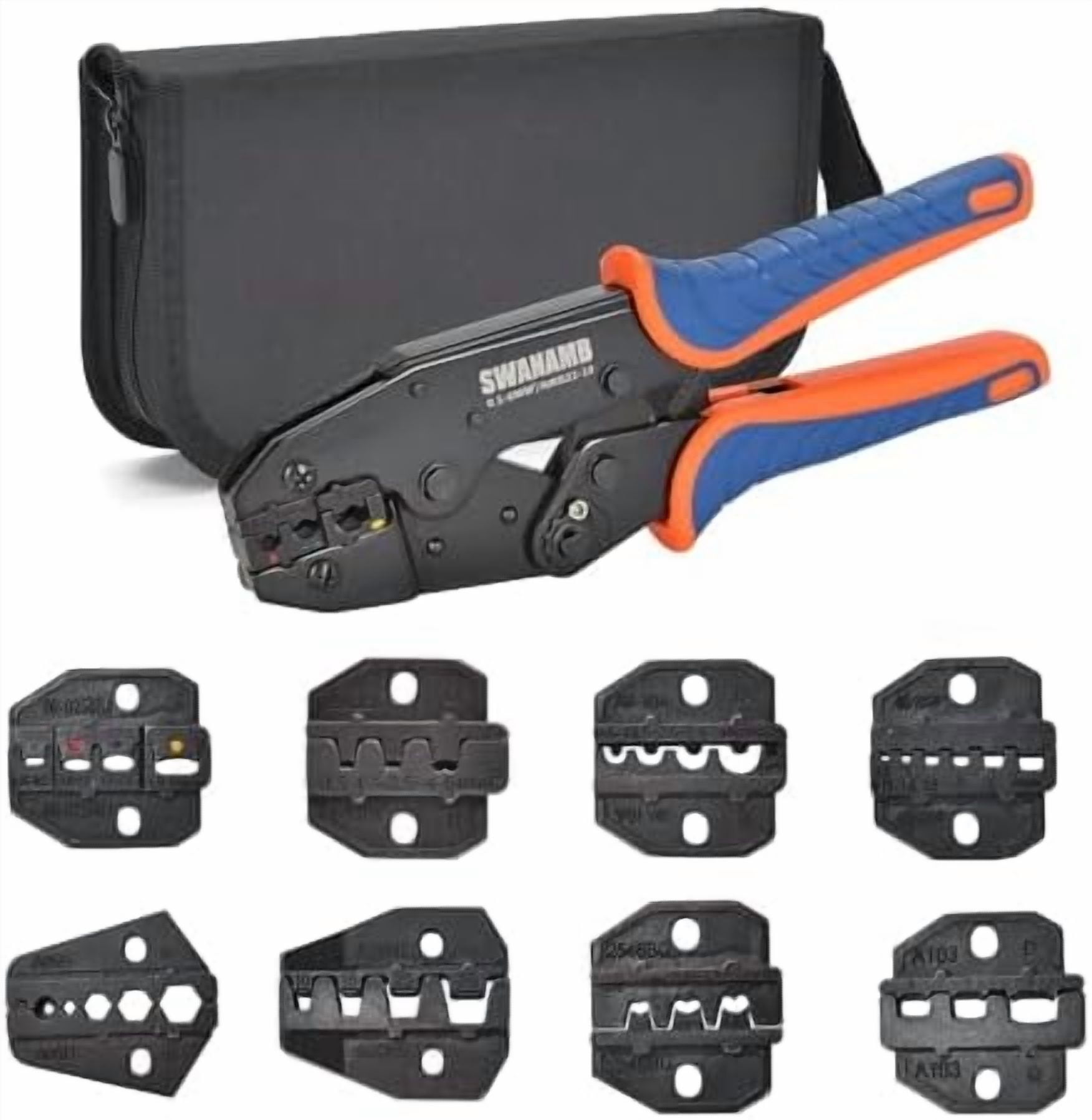 Wire Crimping Tool Set Ratcheting Wire Crimper Tool with 9pcs ...