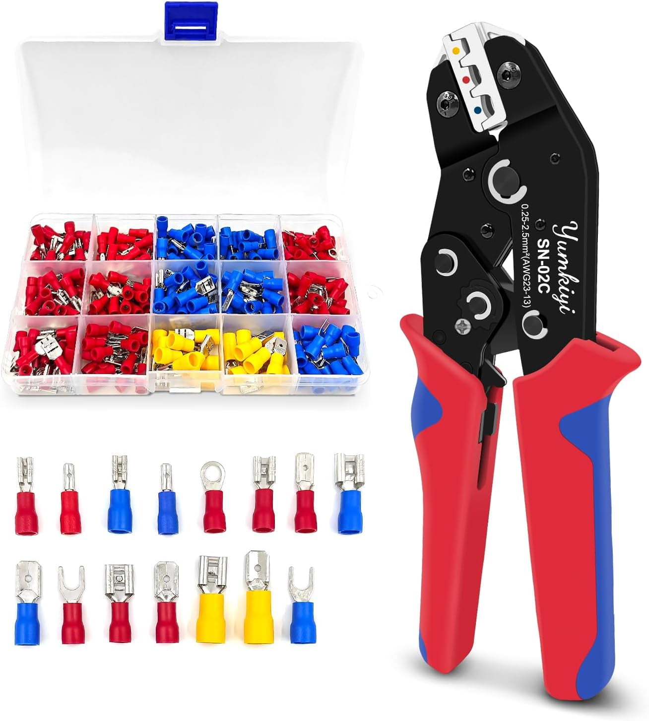 Wire Crimping Tool set - AWG23-13, Nylon TerminalPre-Insulated Terminal ...