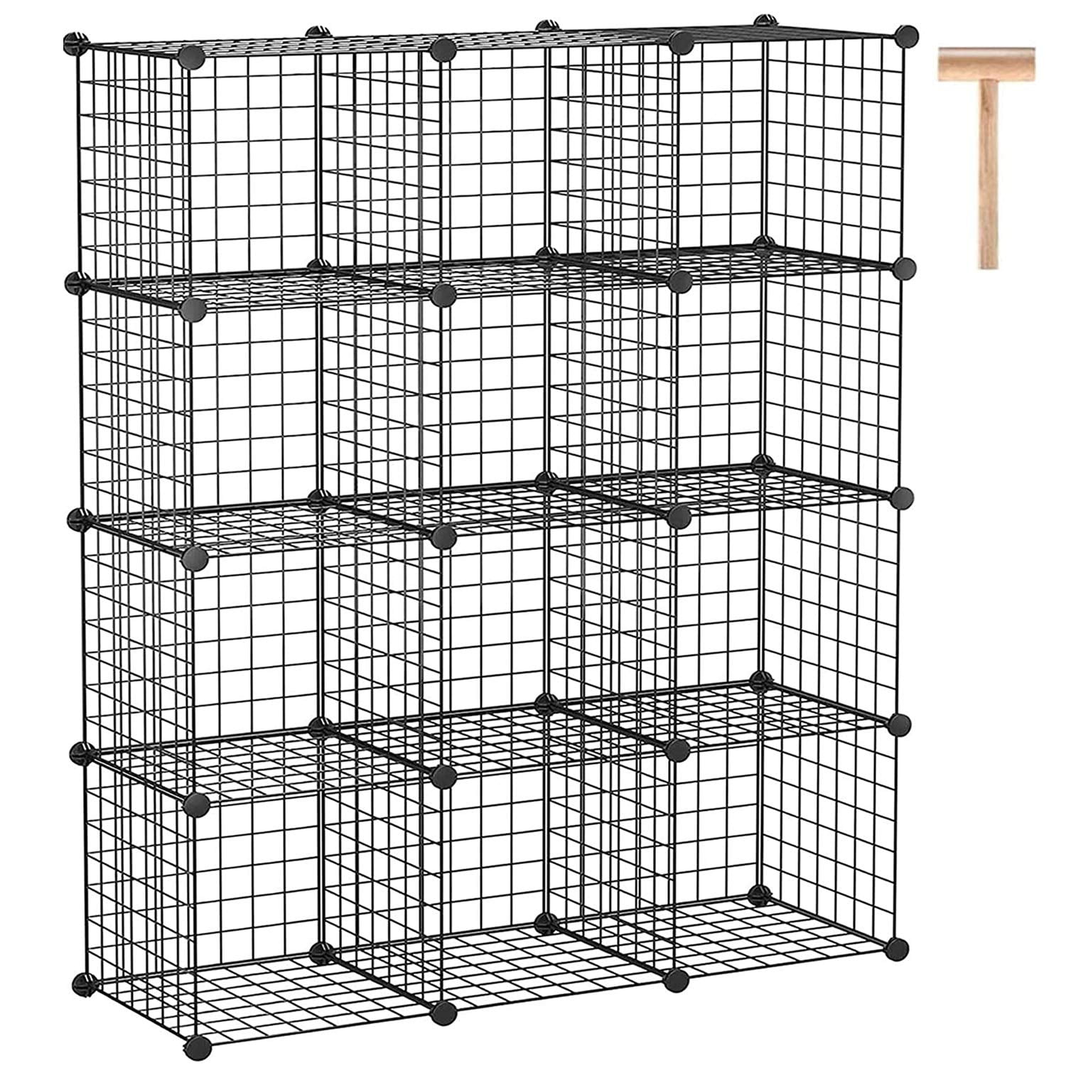 Wire Cube Storage, 12-Cube Storage Organizer Metal, C Grids Storage ...