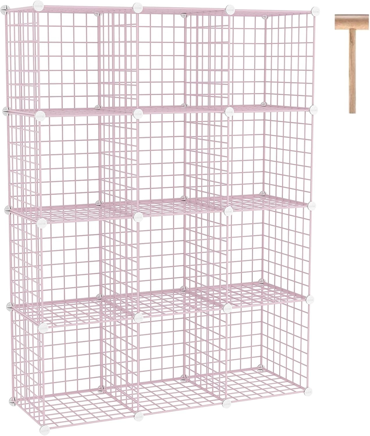 Wire Cube Storage, 12-Cube Storage Organizer Metal, C Grids Storage ...