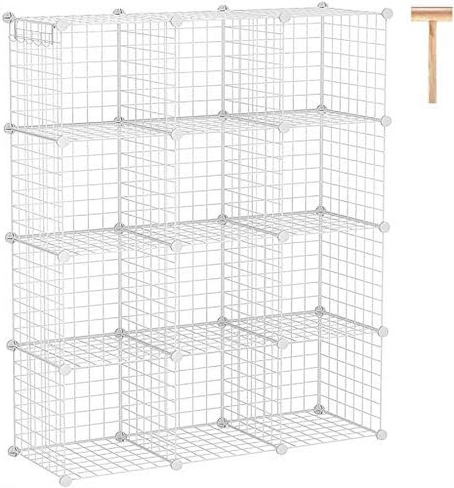 Wire Cube Storage, 12-Cube Storage Organizer Metal, C Grids Storage ...