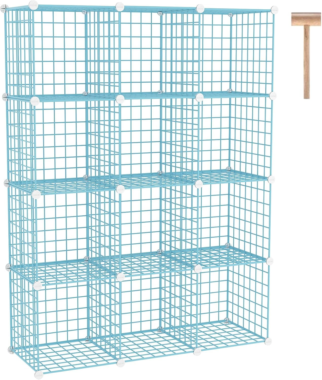 Wire Cube Storage, 12-Cube Storage Organizer Metal, C Grids Storage ...