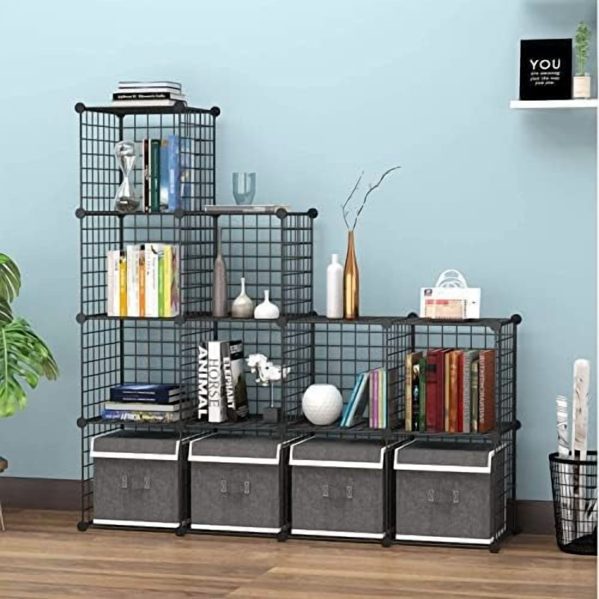 Wire Cube Storage, 12-Cube Storage Organizer Metal, C Grids Storage ...