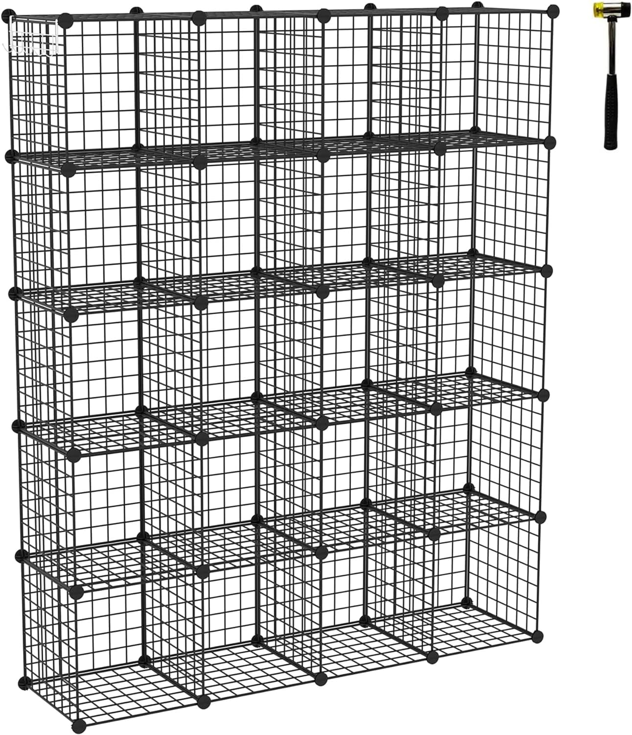 Wire Cube Storage, 20-Cube Organizer Metal, Wire C Grids Storage ...