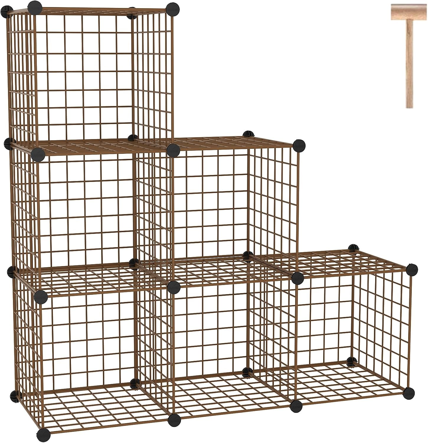 Wire Cube Storage, 8 - Cube Organizer Metal C Grids, Modular Shelves ...